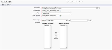 email field not available in available recipients salesforce stack