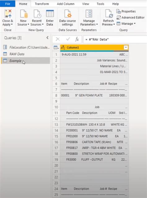 Microsoft Power Query Tutorial On How To Fix Mixed Fixed Column Width