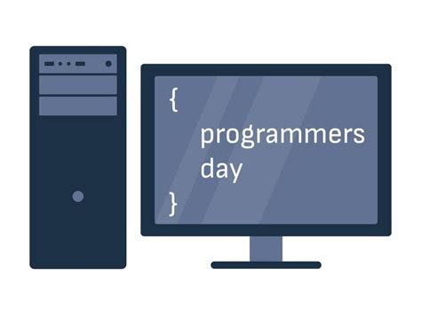 premium vector programmers day creative design on computer monitor