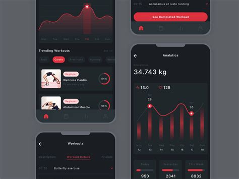 Gym And Workout Mobile App Ui Kit By Ui Workshop On Dribbble