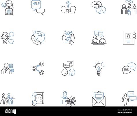 Ai Assistance Outline Icons Collection Artificial Intelligence