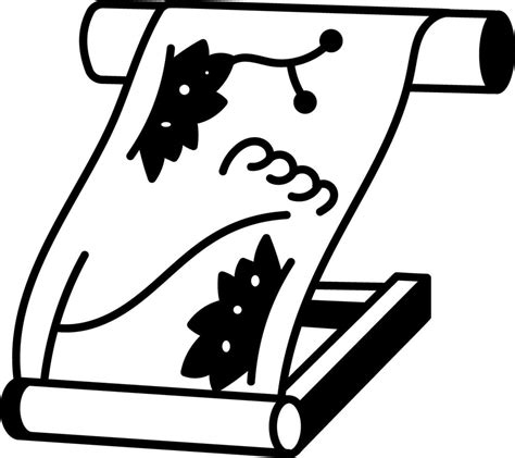 Drawing Style Icon Depicting Ancient Japanese Scroll 66386572 Vector