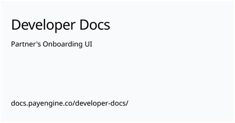 Partners Onboarding Ui Developer Docs