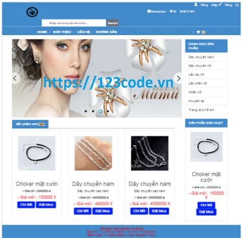 Tải source code đề tài website quản lý bán hàng đồ trang sức asp met mvc có báo cáo