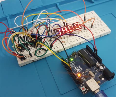 how to drive 4 digits seven segment with arduino using just 3 pins 6