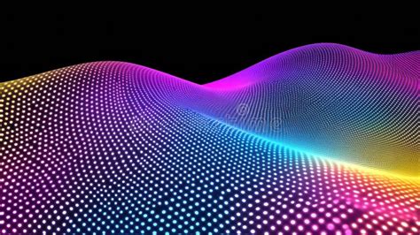 Colorful Digital Waves With Vibrant Gradients Create A Mesmerizing Visual Effect Ai Stock Image