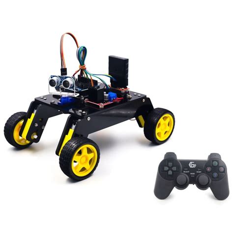 Probots 4 Wheel Ackerman Smart Robot Car Grp Chassis Platform Diy Unassembled Kit Buy Online India