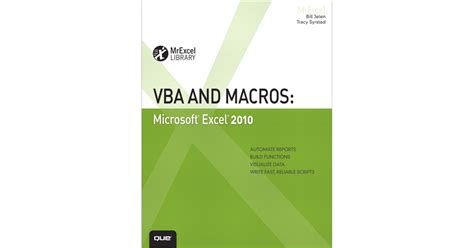 Vba And Macros Microsoft® Excel® 2010 Book