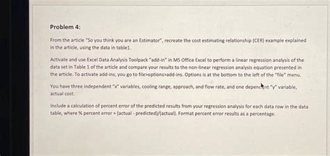 Solved Problem 4 From The Article So You Think You Are An