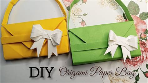 Diy Origami Paper Bag With Bows