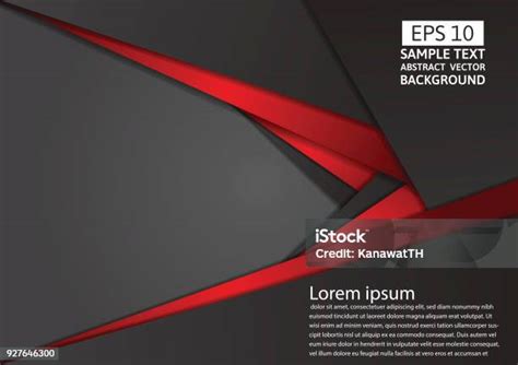 기하학적 추상 빨간색과 검은색 배경색 복사 공간 현대적인 디자인 벡터 일러스트 레이 션 0명에 대한 스톡 벡터 아트 및 기타 이미지 0명 개념 개념과 주제 Istock