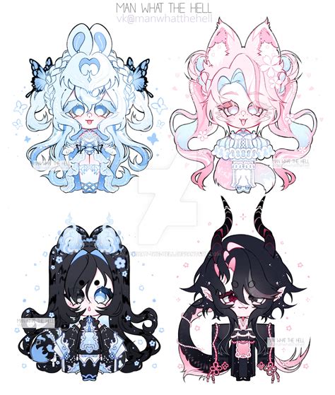 Chibi Adoptable Set Price Open By Man What The Hell On Deviantart