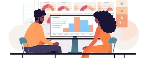 Premium Photo Team Analyzing Data On Computer In Office