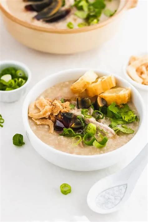 Chinese Pork Congee With Preserved Century Eggs • Curious Cuisiniere