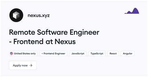 Nexus Hiring Software Engineer Frontend • Remote Work From Home