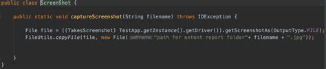 C Unable To Take A Screenshot When My Test Case Fail Stack Overflow