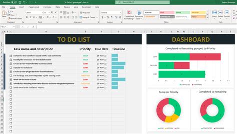 Beautiful To Do List Excel Template