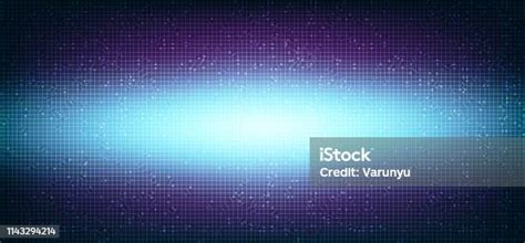 미래 배경 하이테크 디지털 및 네트워크 개념 디자인 Put 텍스트에 대 한 여유 공간 벡터 일러스트 레이 션에 빛 바이올렛