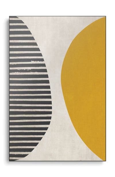Mustard Yellow Black Lines Canvas Wall Art By Emcdesignlab Icanvas