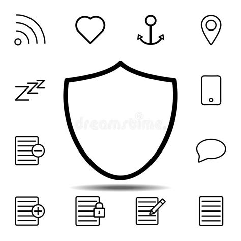 Shield Icon Simple Thin Line Outline Vector Element Of Minimalistic Web Icons Set For Ui And