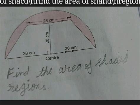 Find The Area Of Shade Regions Filo
