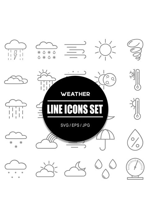 Weather Line Icon Set