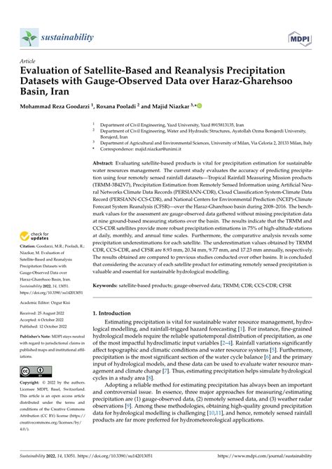 Pdf Evaluation Of Satellite Based And Reanalysis Precipitation