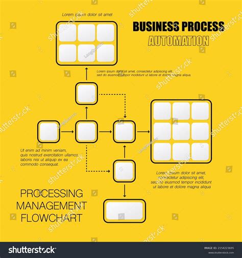 black grunge outline flowchart square elements 库存矢量图（免版税）2154223695