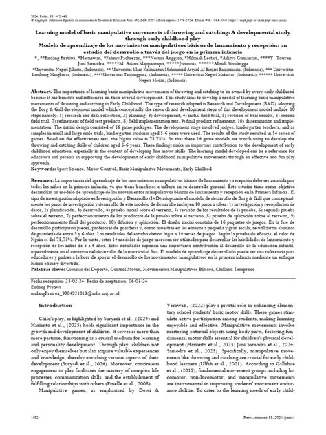 Learningmodelofbasicmanipulativemovementsof Pdf Validity