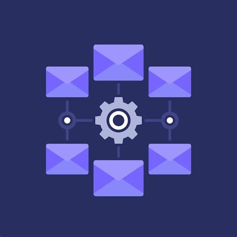 Premium Vector Email Automation Service Icon Flat Vector