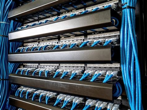 Premium Photo Connect Data Switches To Patch Panels Using UTP Patch Cords