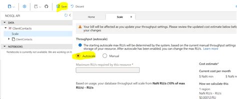 Autoscaling Switch Cosmosdb From Manual To Autoscale Stack Overflow