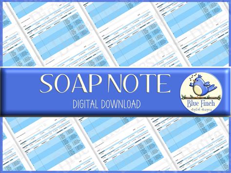SOAP Note PDF Digital Download Etsy