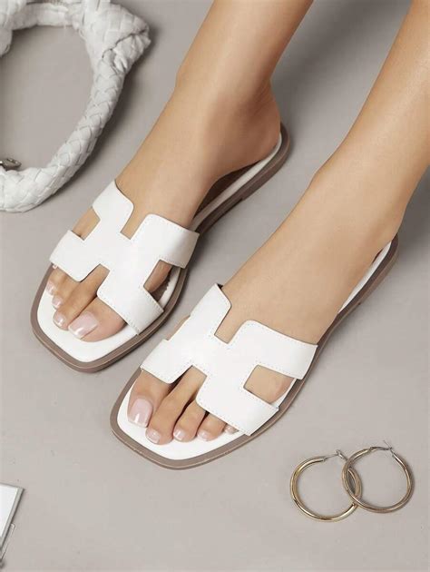 Shuzia Womens Solid Color Open Toe Flat Sandals Halloween Christmas