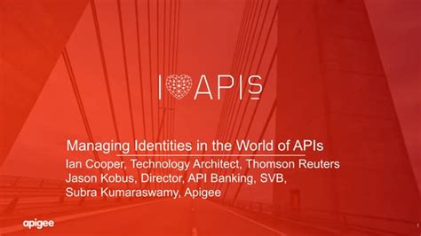 Managing Identities In The World Of Apis Ppt