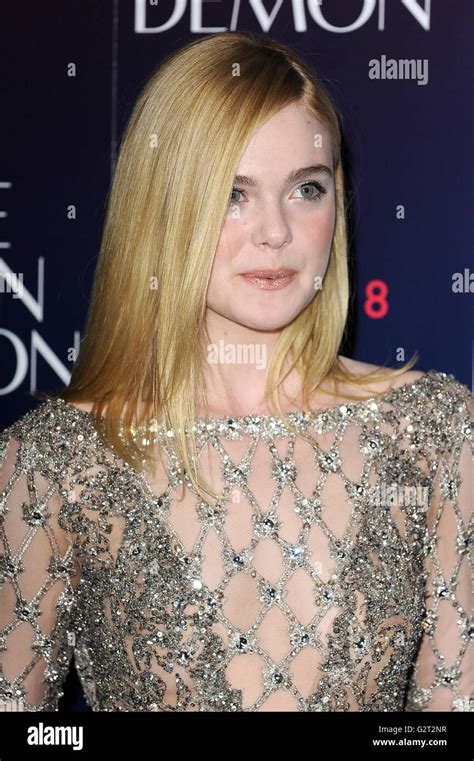 American Actress Elle Fanning Attends The Uk Premiere Of The Neon Demon