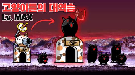 살의의 배틀 고양이 성 등장 고양이들의 대역습 Lv Max 무과금 기캐 공략 냥코대전쟁 Youtube