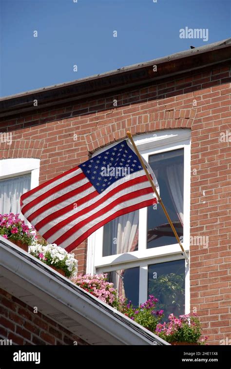 American Flag In A Window Hi Res Stock Photography And Images Alamy