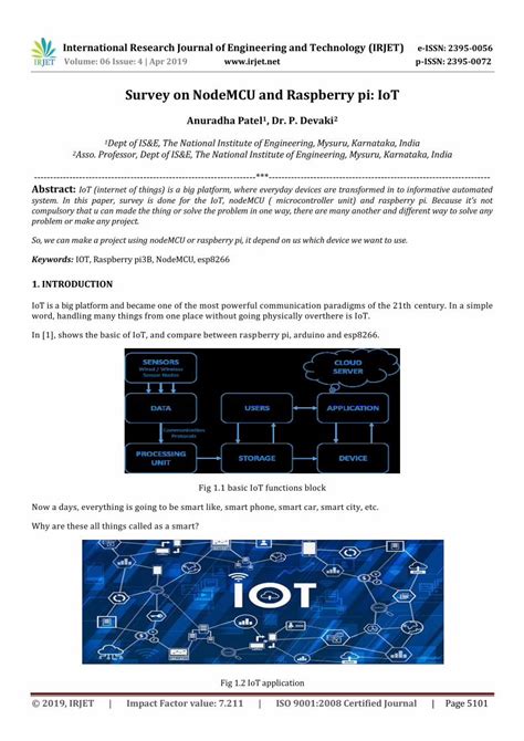 Pdf Survey On Nodemcu And Raspberry Pi Iotwith An Open Source Lua