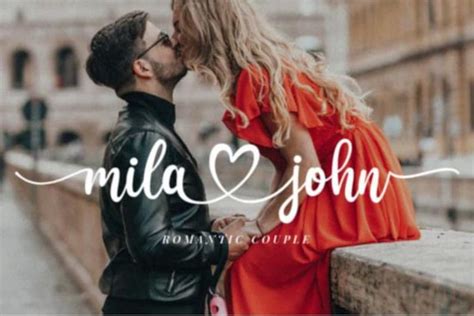 Heart Script Font Script Font Font With Hearts Ttf Font With Tails