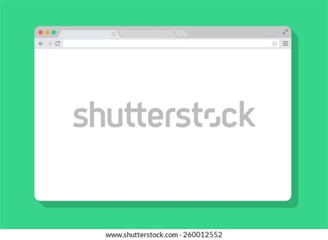 web simple browser window white green stock vector royalty free 260012552