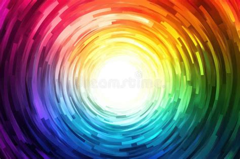 Colorful Abstract Swirling Pattern With Radiant Light In The Center Of Vibrant Spectrum Hues