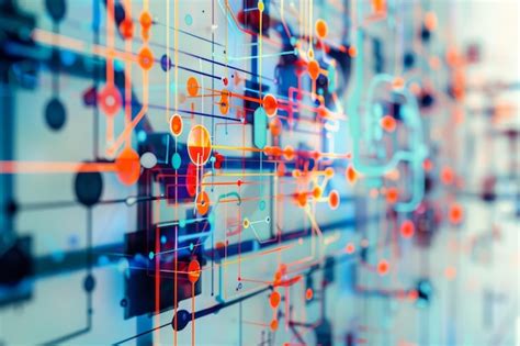 A Colorful Abstract Image Representing Operational Processes With A Topaz Gemstone In The Center