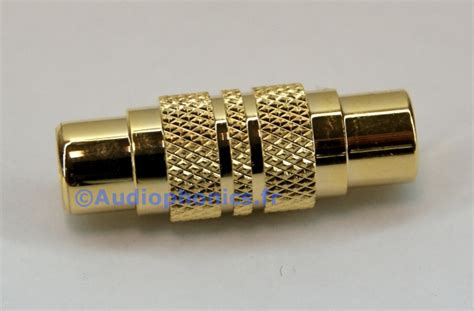 Gold Plated Female Female Rca Adapter Audiophonics