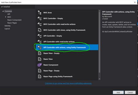 Scaffolding In Net Core Generate Api Controllers Crud Or Mvc Controller With Views In