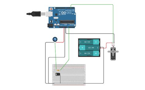 circuit design arduino muscle controlled servo tinkercad