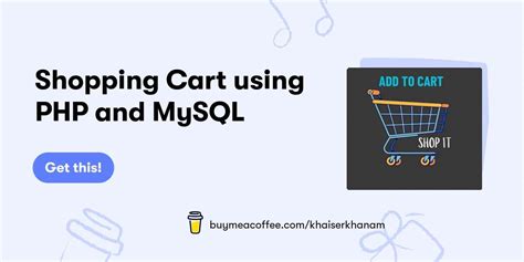 Shopping Cart Using Php And Mysql Buymeacoffee