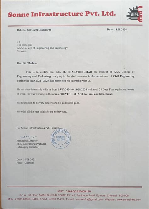 Bharathkumar Mahalingam On Linkedin Bim Internshipcompletion