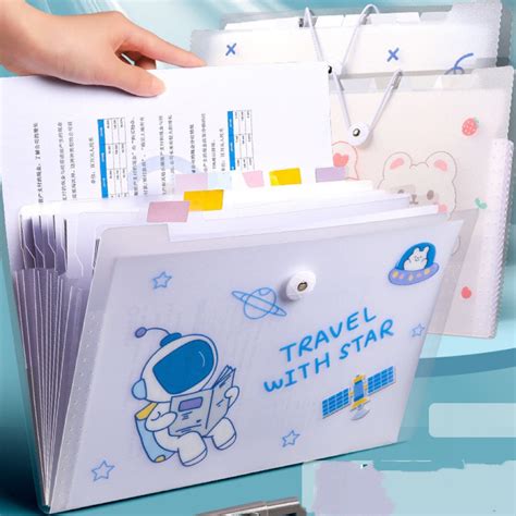 Jual Cute Multilayer Folder Document Organizer Map Tempat Penyimpanan Dokumen Imut A4 Folder