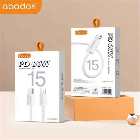 Abodos As Ds370 60w Pd Usb Data Cable Type C To Type C Super Fast Chaging 1 Meter High Speed
